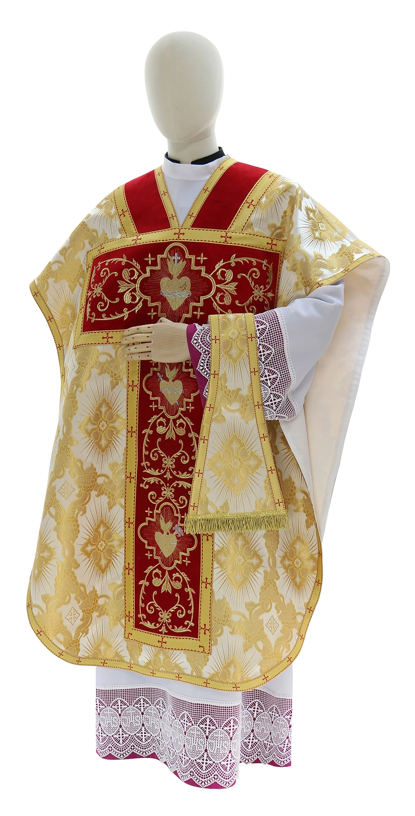 Chasuble "St. Philip Neri" "Heart of Jesus, Mary, Joseph" F822-AKC9 EN - Ars Sacra