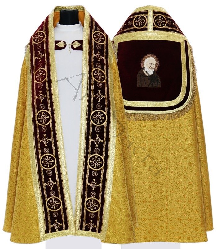 Capa pluvial romana "San Padre Pío" KT579-AGC16h29 ES - Ars Sacra